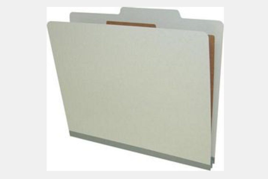 25 Pt Pressboard Classification Folders, Top Tab, Letter, 1 Divider ...