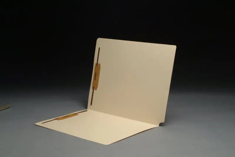 11 Pt Manila Folders, Drop Front, Letter Size, Fasteners Pos. 1 & 3 ...