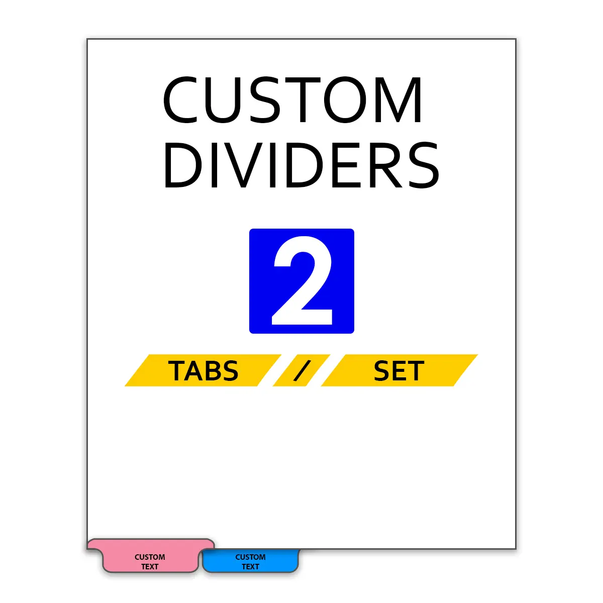 Custom 2-Tabs Dividers | Simplify File Sorting