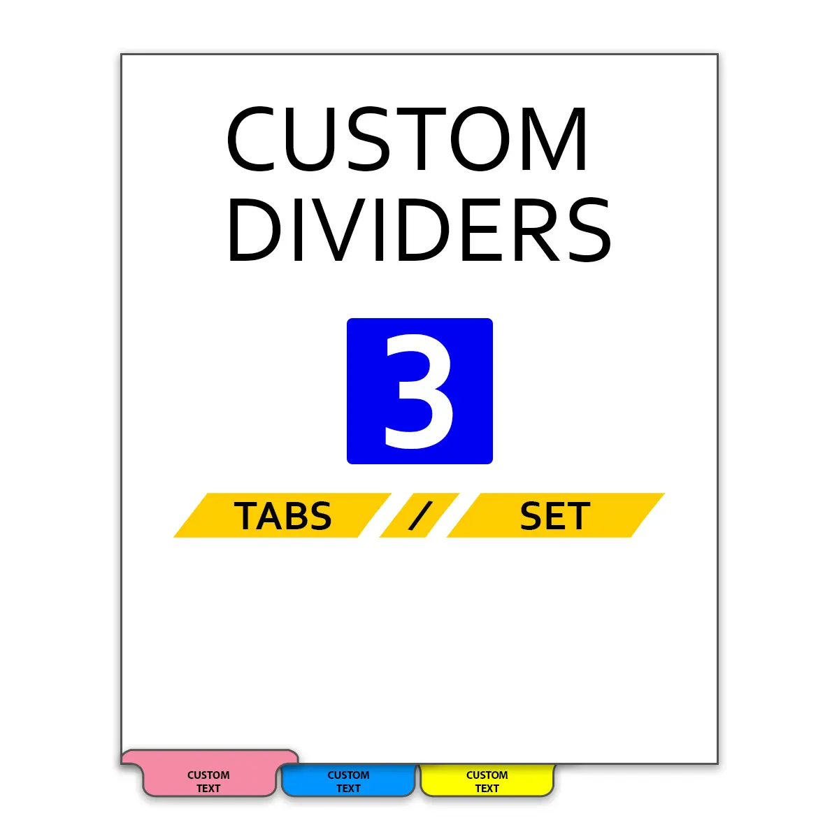 Custom 3-Tabs Dividers | Efficient Charting Tool