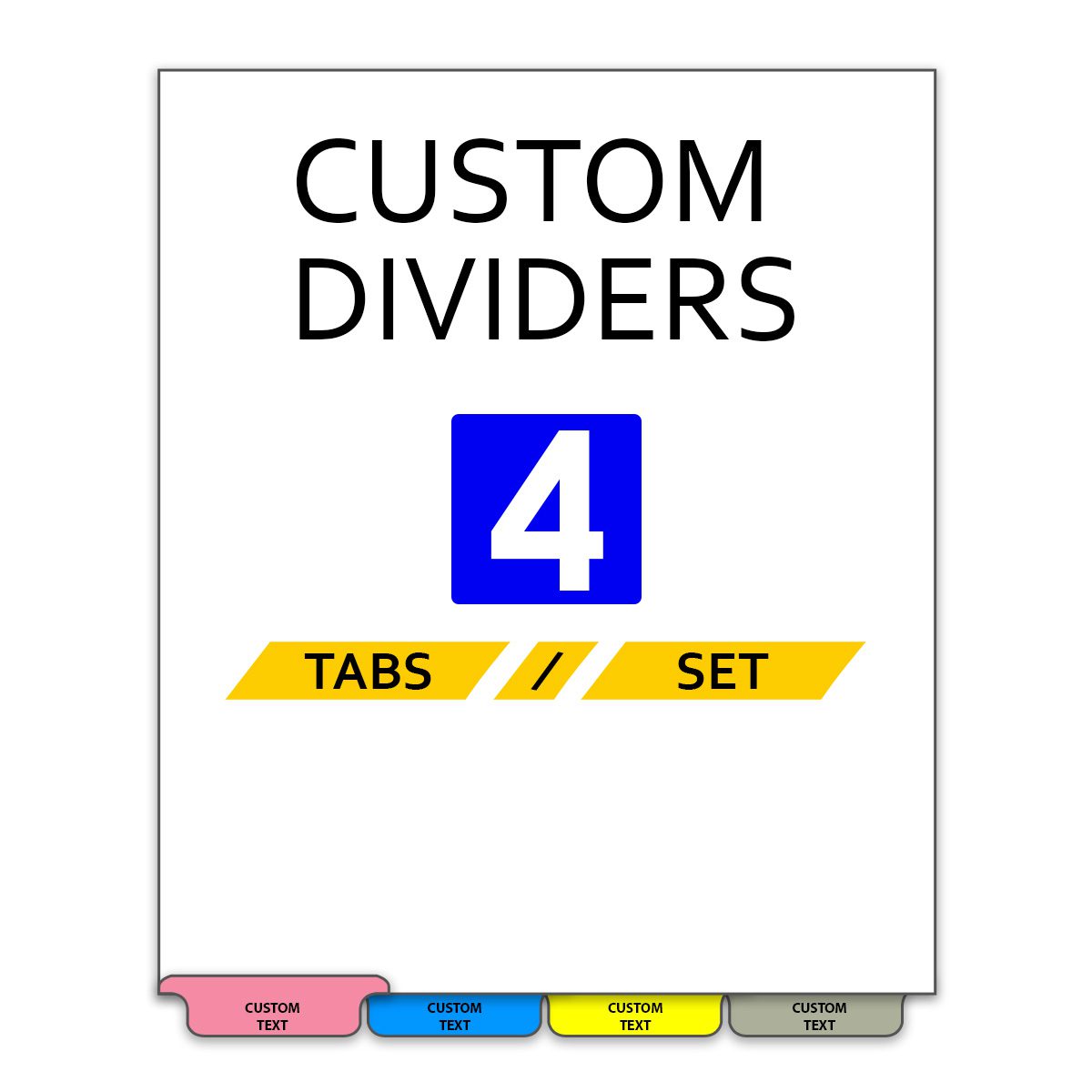 Custom 4-Tabs Dividers | Simplified Filing