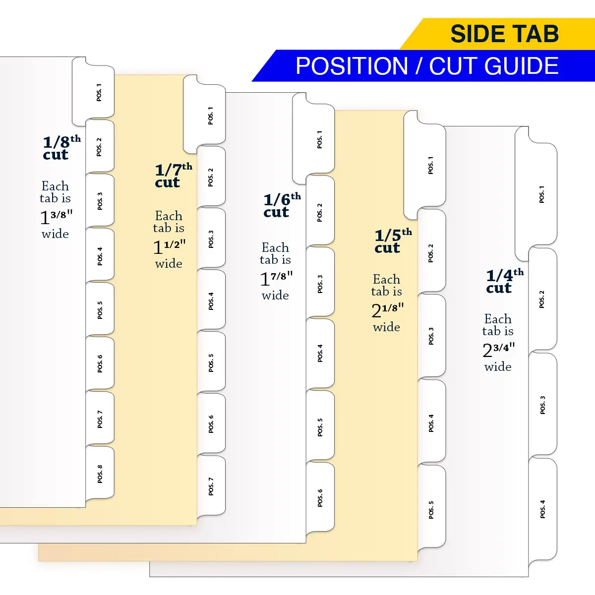 Custom 1-Tab Chart Dividers | Simple File Sorting