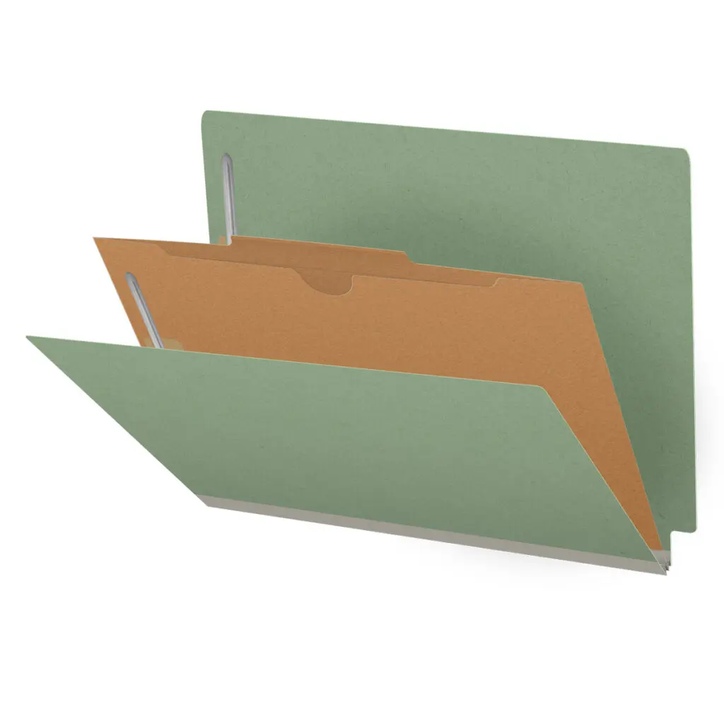 25 Pt. Pressboard Classification Folders, End Tab, Letter, 1 Pocket ...