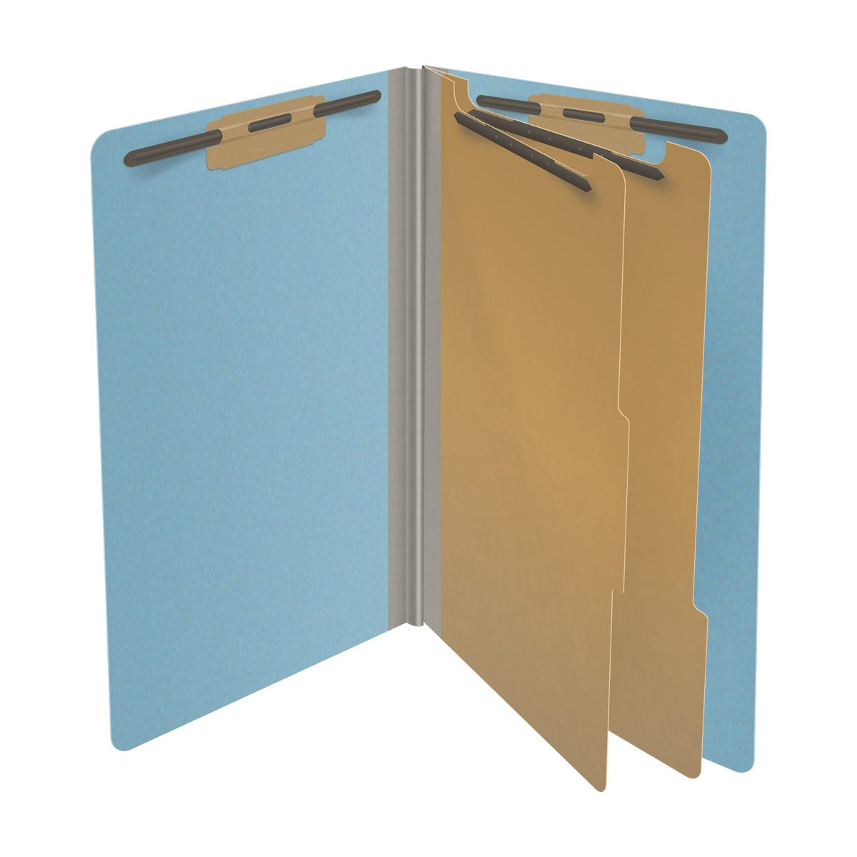 25 Pt. Pressboard Classification Folders, End Tab, Legal, 2 Dividers ...