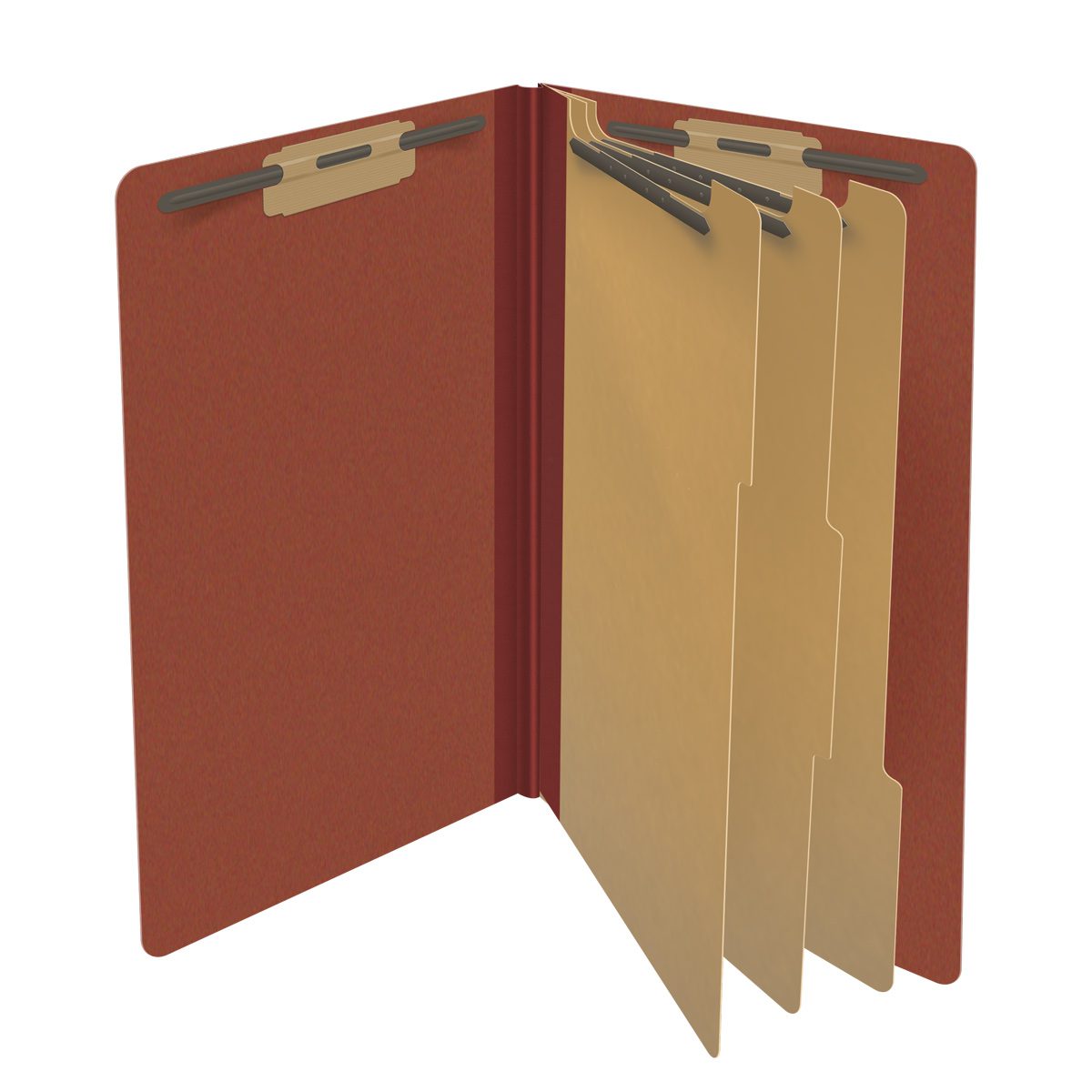 25 Pt. Pressboard Classification Folders, End Tab, Legal, 3 Dividers ...