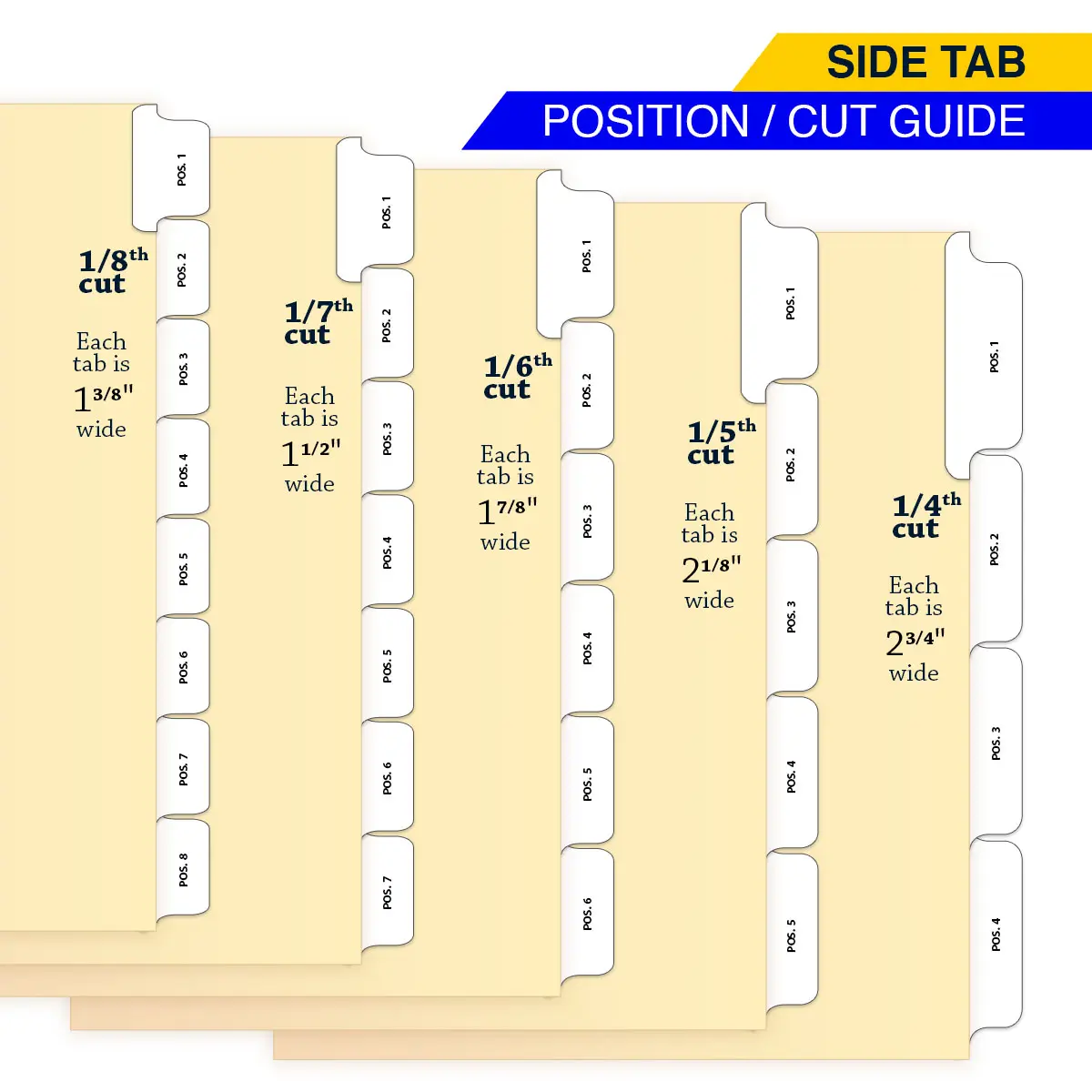 Custom 1-Tab FileBack Dividers | Ships Free