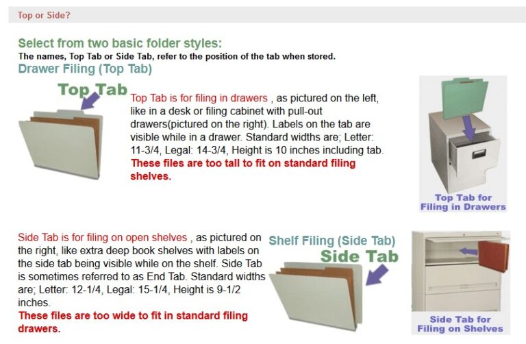Top Tab vs End Tab Folders | Filing Comparison Guide